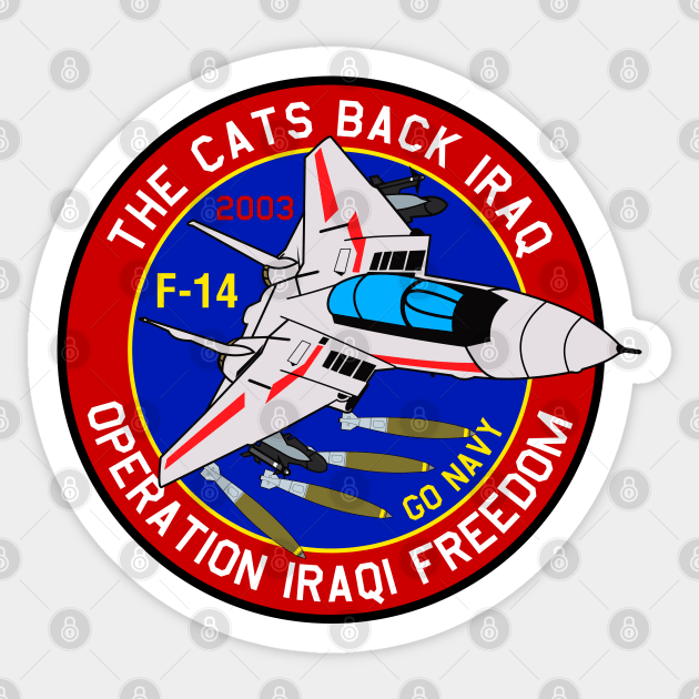 F-14 Tomcat - The Cats Back Iraq - Clean Style - F 14 Tomcat - Sticker | TeePublic
